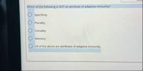 Solved Which of the following is NOT an attribute of | Chegg.com