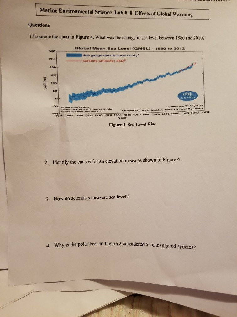 Solved Marine Environmental Science Lab #7 Analyzing Global | Chegg.com