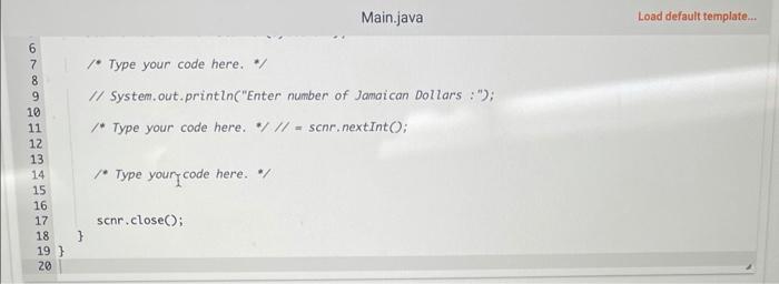 Solved / Type your code here. "/ // | Chegg.com