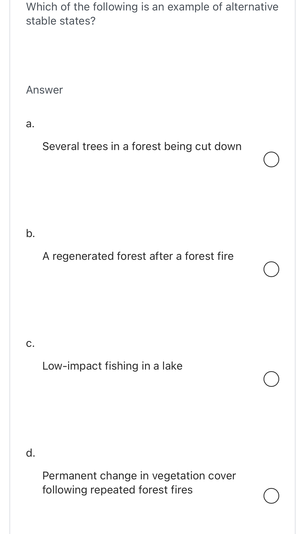 Solved Which of the following is an example of alternative | Chegg.com