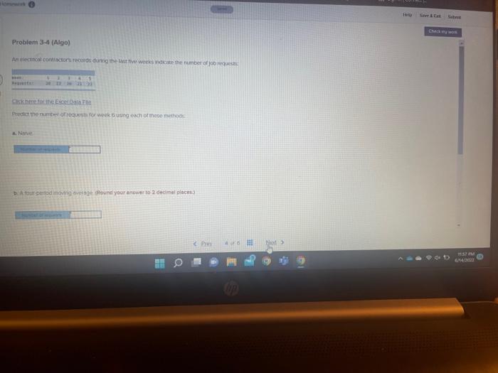 Solved Additional Problem 03-01 (Algo) Compute a | Chegg.com