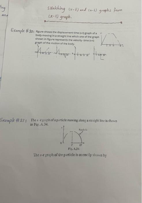 Solved SKetching (v−t) and (a−t) graphs from (x−t) graph. | Chegg.com