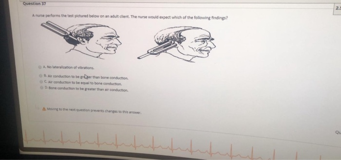Solved Question 37 A nurse performs the test pictured below | Chegg.com