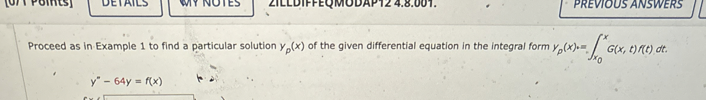 Solved Proceed as in Example 1 ﻿to find a particular | Chegg.com