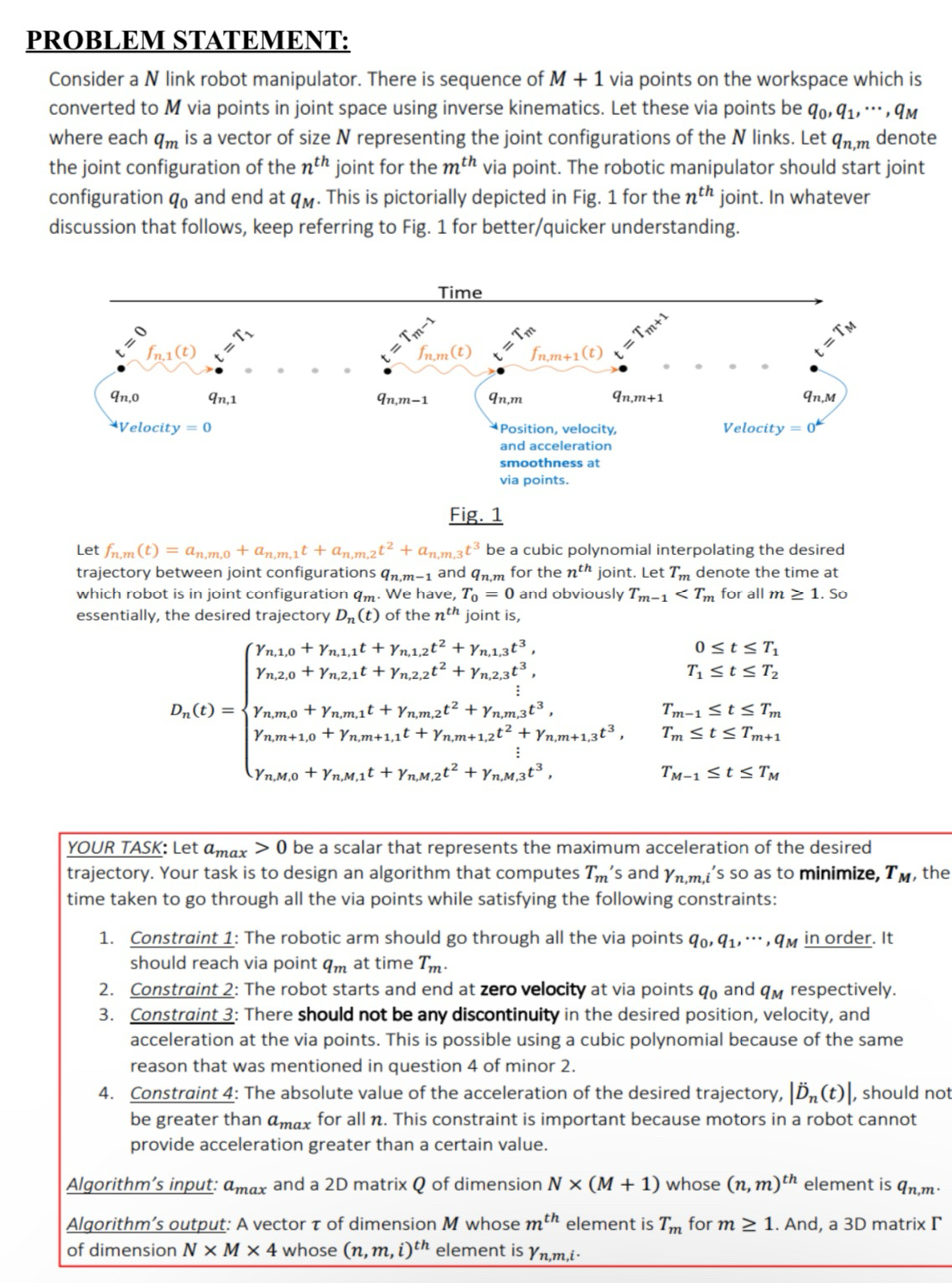 Solved PROBLEM STATEMENT:Consider a N ﻿link robot | Chegg.com