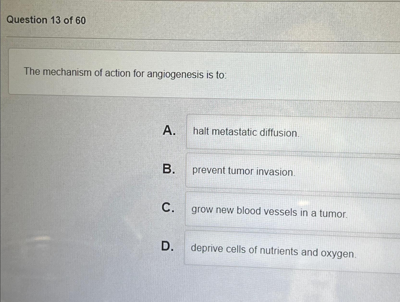 Solved Question 13 ﻿of 60The mechanism of action for | Chegg.com