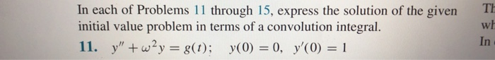 Solved TI In each of Problems 11 through 15, express the | Chegg.com