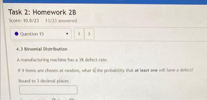 Solved Task 2: Homework 2B Score: 10.8/2313/23 answered 4.3 | Chegg.com
