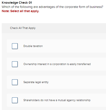 Solved Knowledge Check 01Which of the following are | Chegg.com