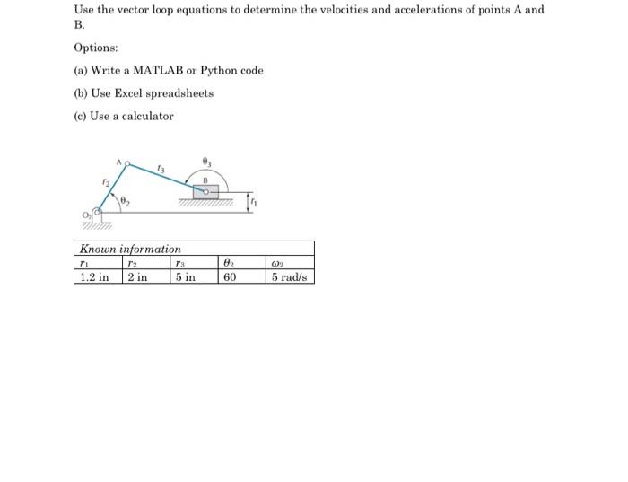 Solved Use the vector loop equations to determine the | Chegg.com