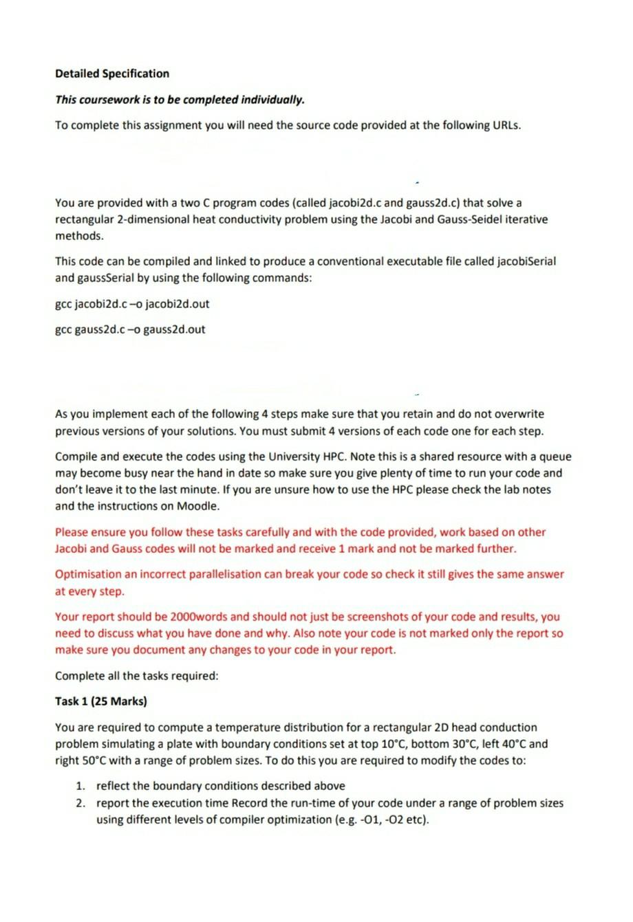 Solved Detailed Specification This coursework is to be | Chegg.com