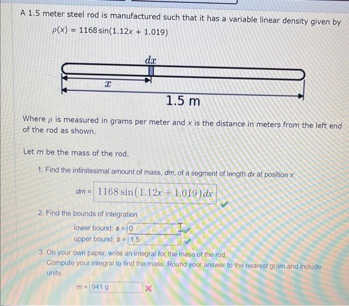 Solved A 1.5 meter steel rod is manufactured such that it | Chegg.com
