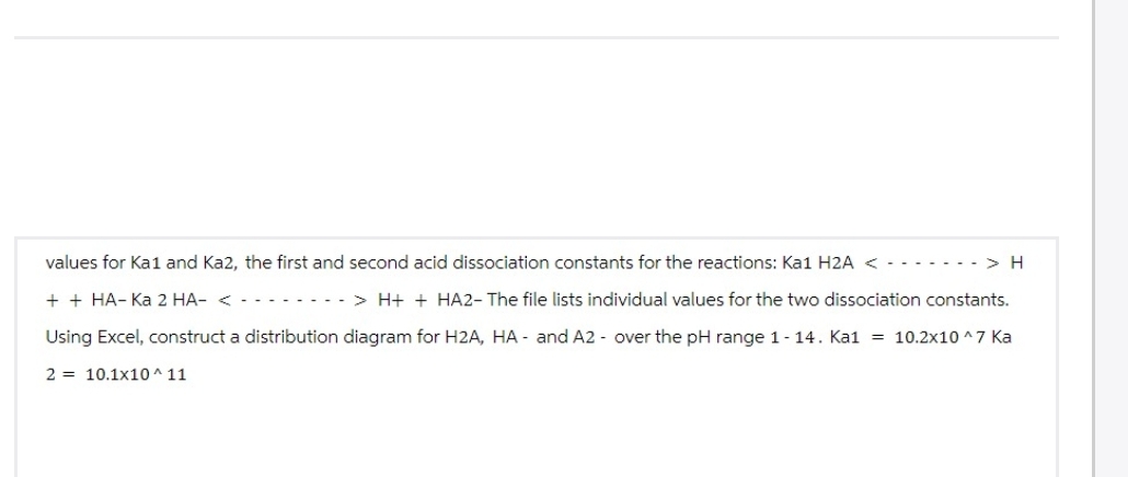 Solved values for Ka1 ﻿and Ka2, ﻿the first and second acid | Chegg.com