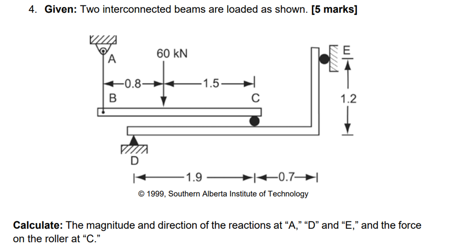 Solved Given: Two interconnected beams are loaded as shown. | Chegg.com