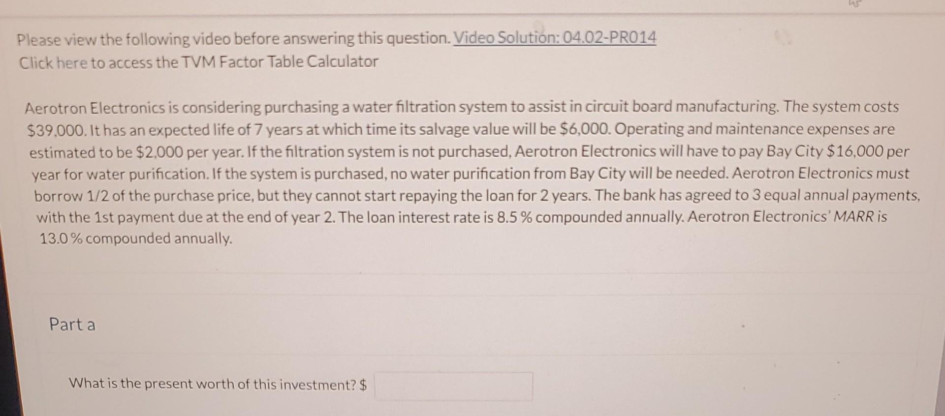 Solved Please view the following video before answering this | Chegg.com
