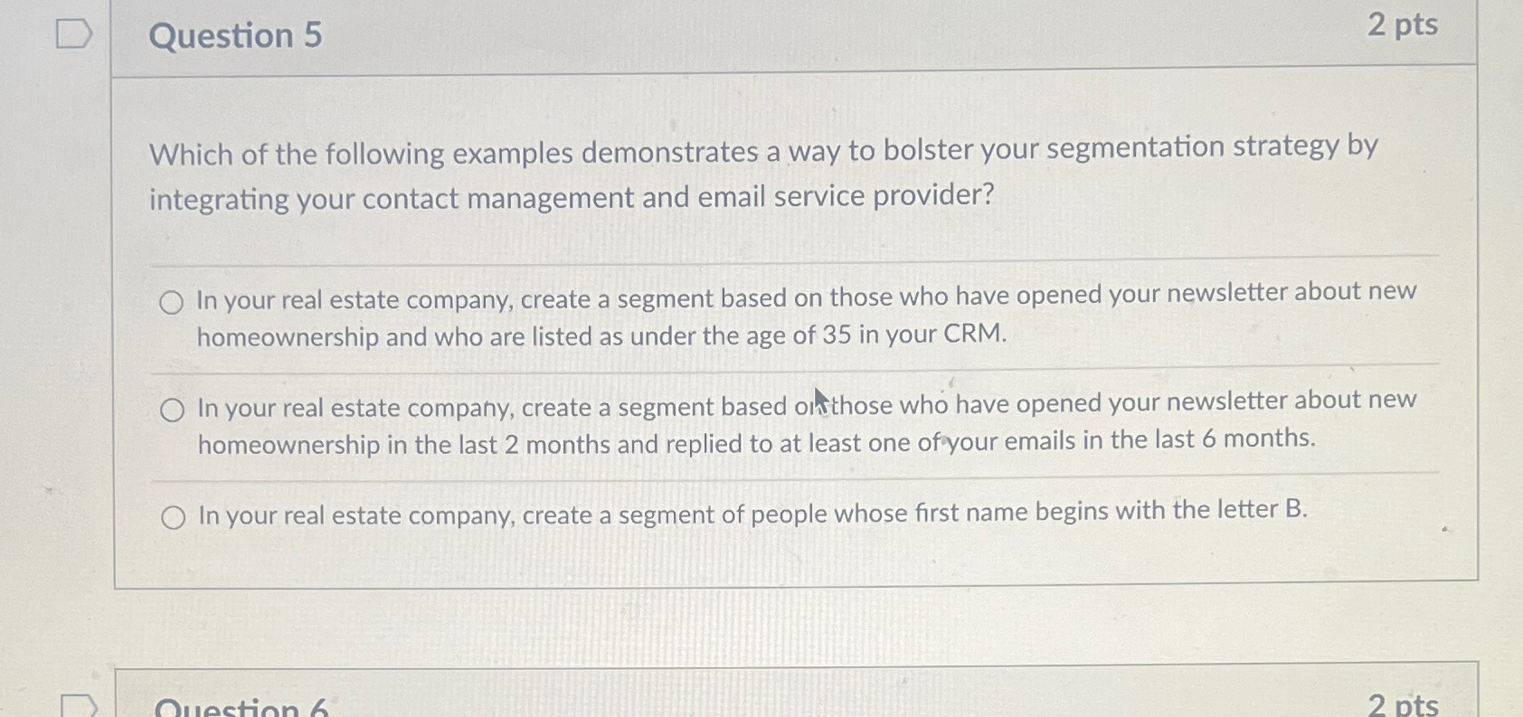 Solved Question 52ptsWhich of the following examples | Chegg.com