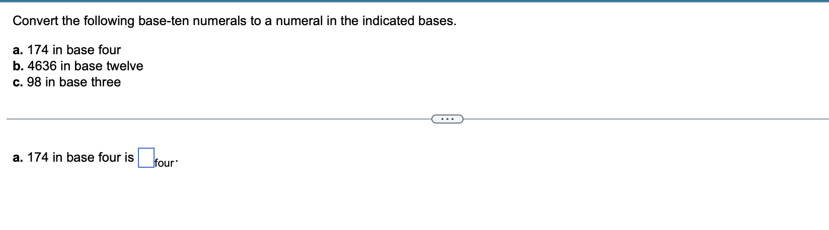 Solved Convert the following base-ten numerals to a numeral | Chegg.com