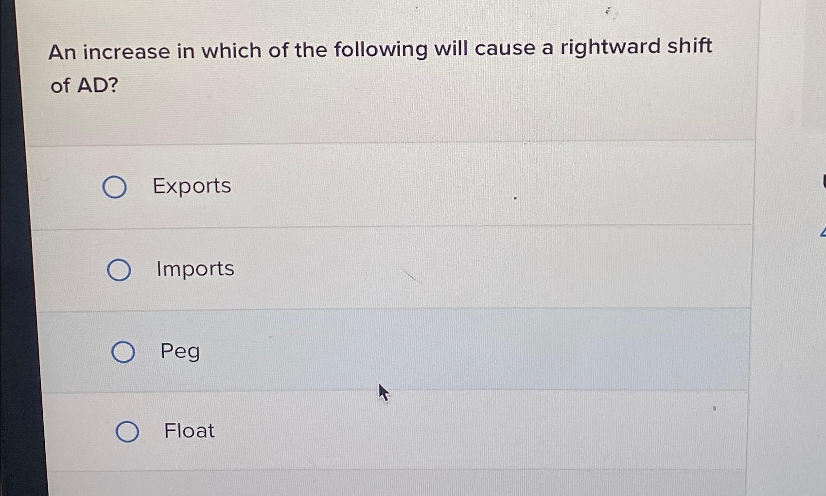 Solved An increase in which of the following will cause a | Chegg.com