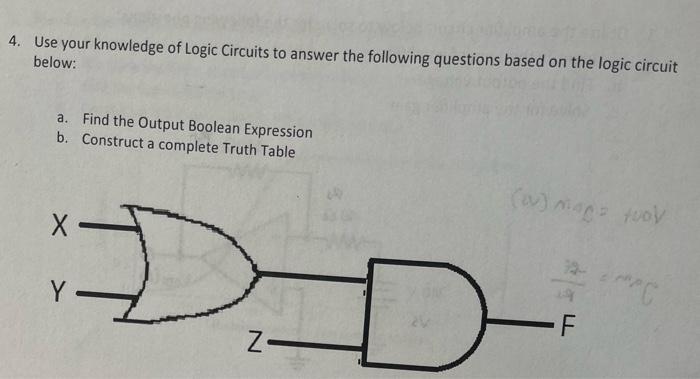 Solved 4. Use your knowledge of Logic Circuits to answer the | Chegg.com