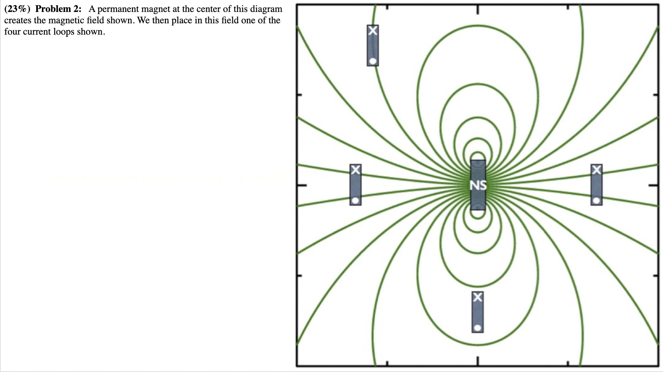 Solved A permanent magnet at the center of this | Chegg.com