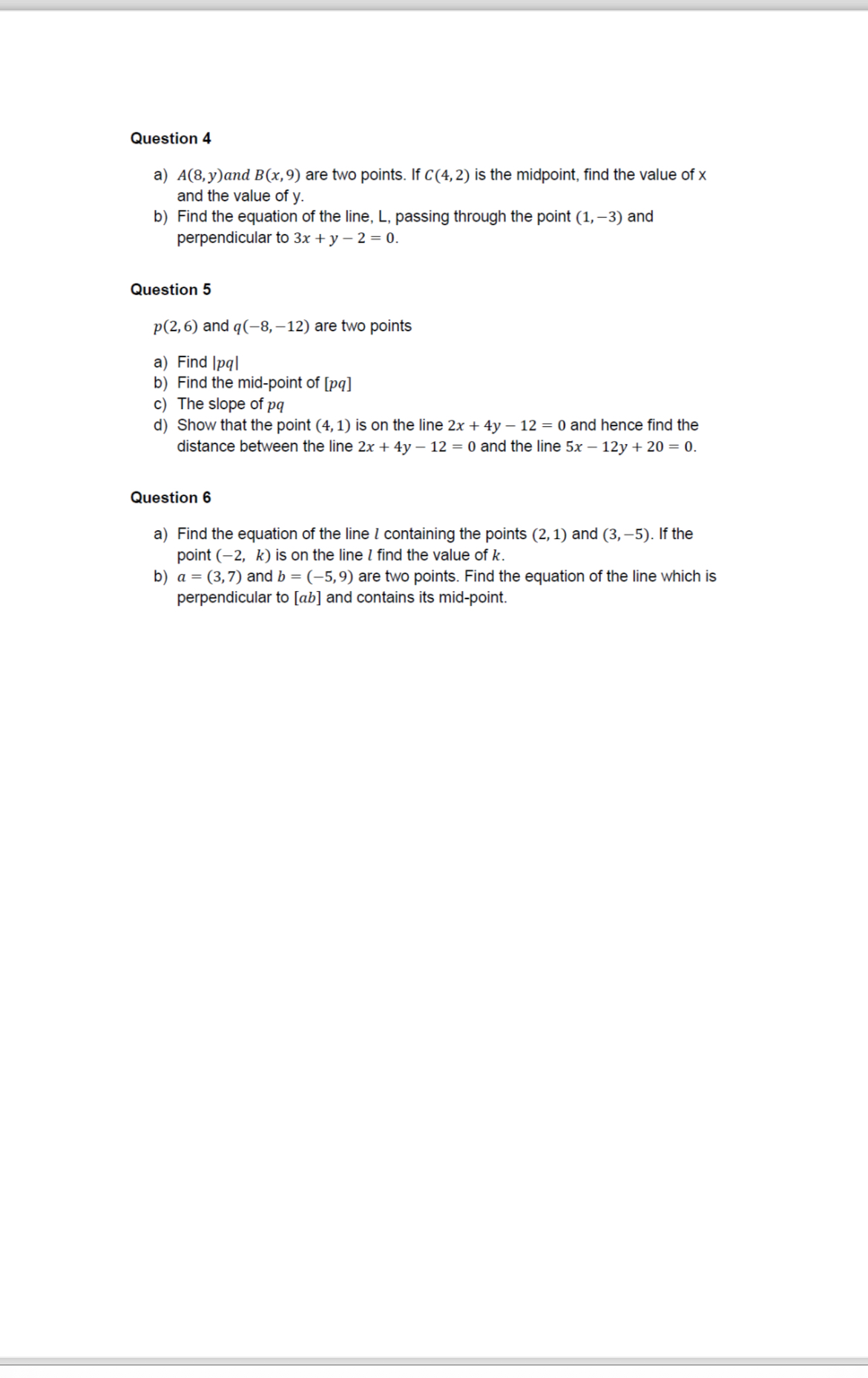 Solved Question 4a) A(8,y) ﻿and B(x,9) ﻿are two points. If | Chegg.com