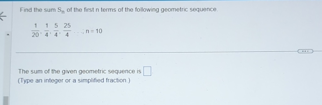 Solved Find the sum Sn ﻿of the first n ﻿terms of the | Chegg.com