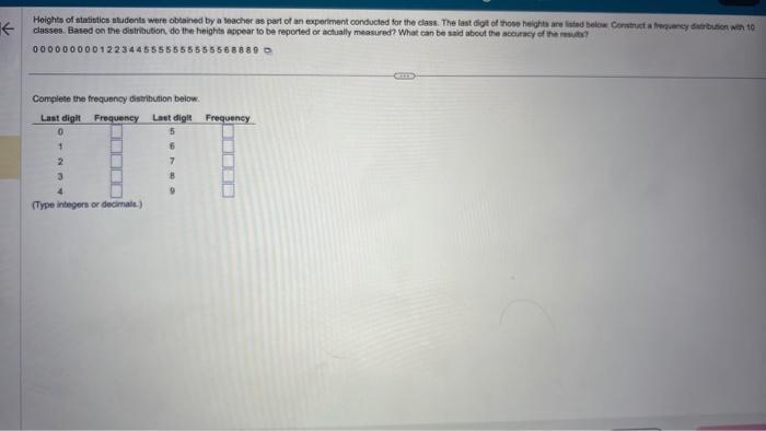 Solved classes. Based on the distribubion, do the heights | Chegg.com