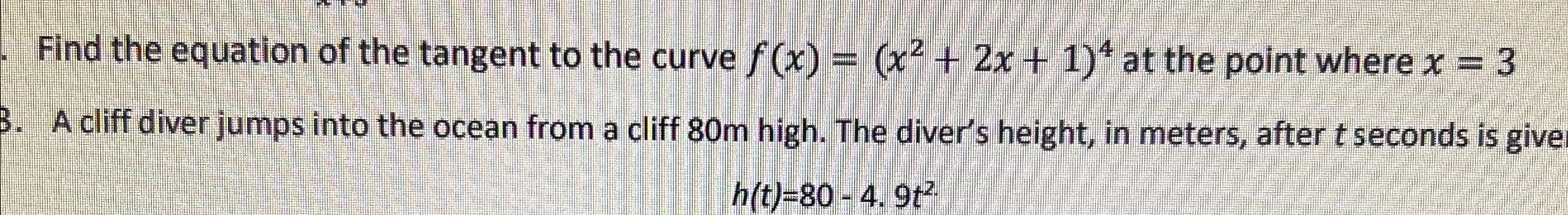 Solved Find the equation of the tangent to the curve | Chegg.com