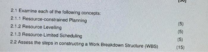 Solved 100 2.1 Examine each of the following concepts: 2.1.1 | Chegg.com