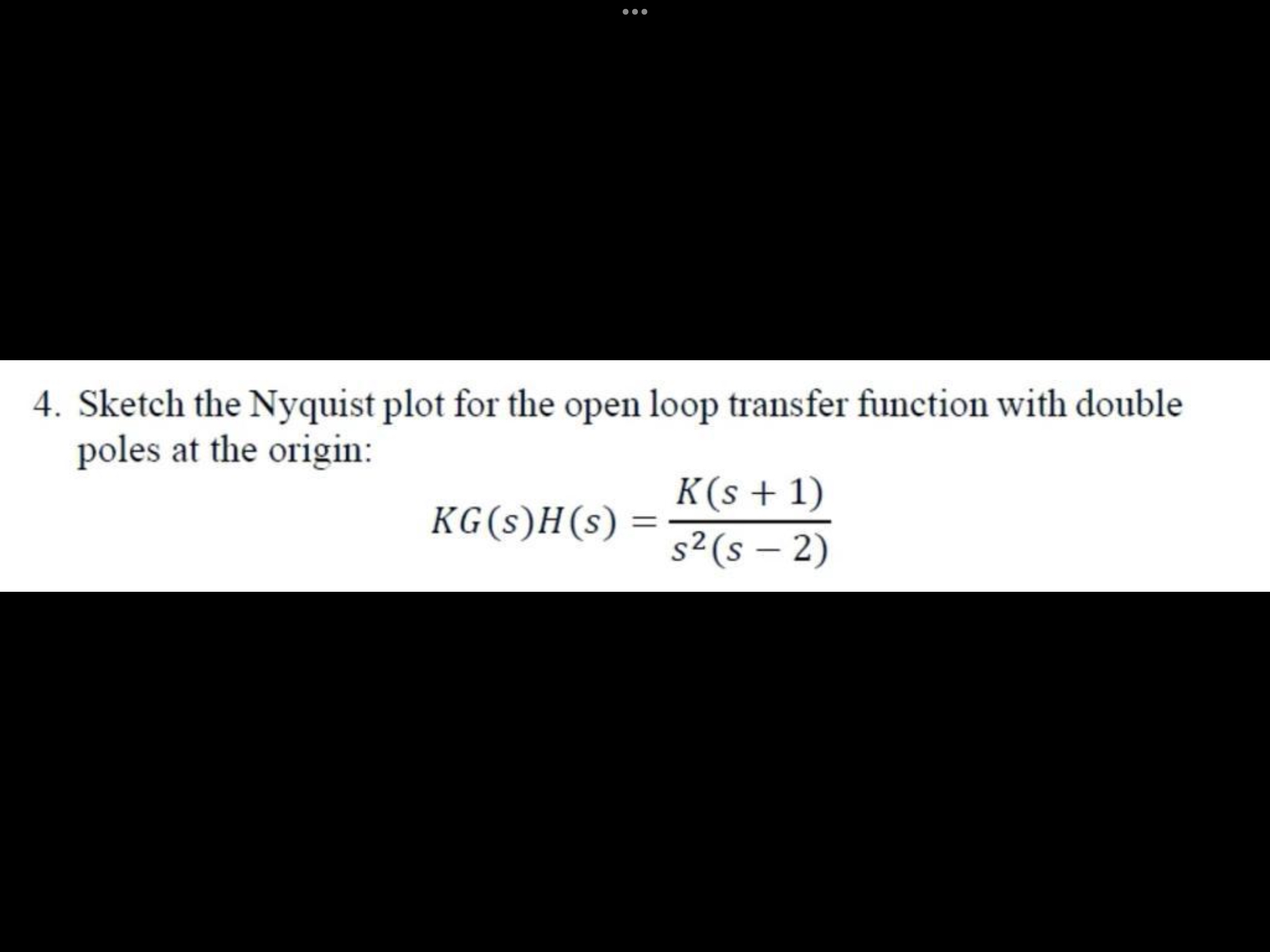 Solved Sketch the Nyquist plot for the open loop transfer | Chegg.com