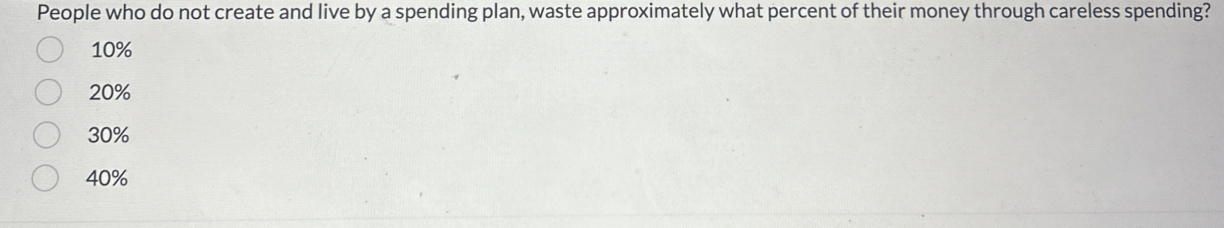 Solved People who do not create and live by a spending plan, | Chegg.com
