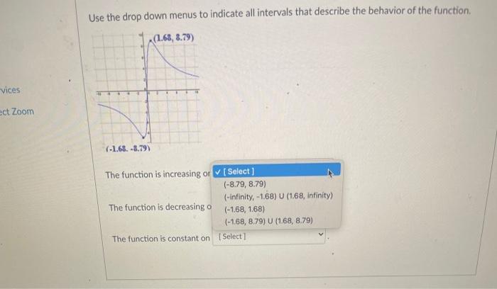 Solved Use the drop down menus to indicate all intervals | Chegg.com