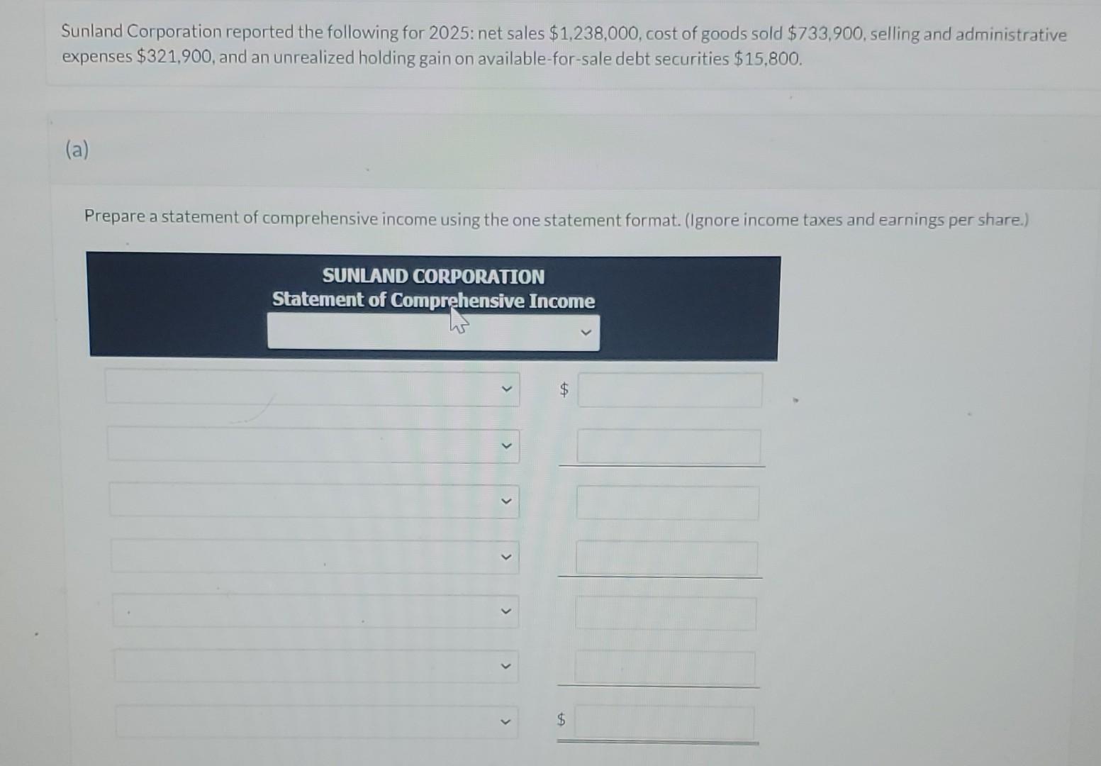 Solved b) Prepare a statement of comprehensive Income, using | Chegg.com
