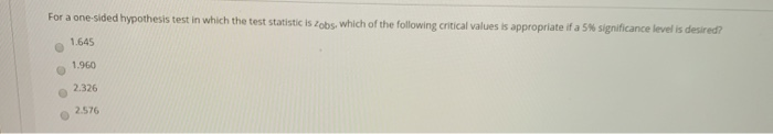 Solved For a two-sided hypothesis test in which the test | Chegg.com
