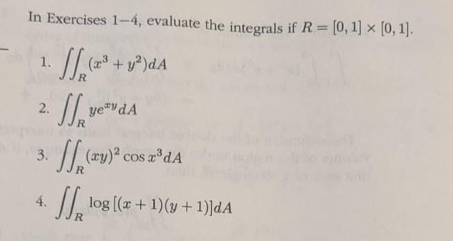 Solved In Exercises 1-4, ﻿evaluate the integrals if | Chegg.com