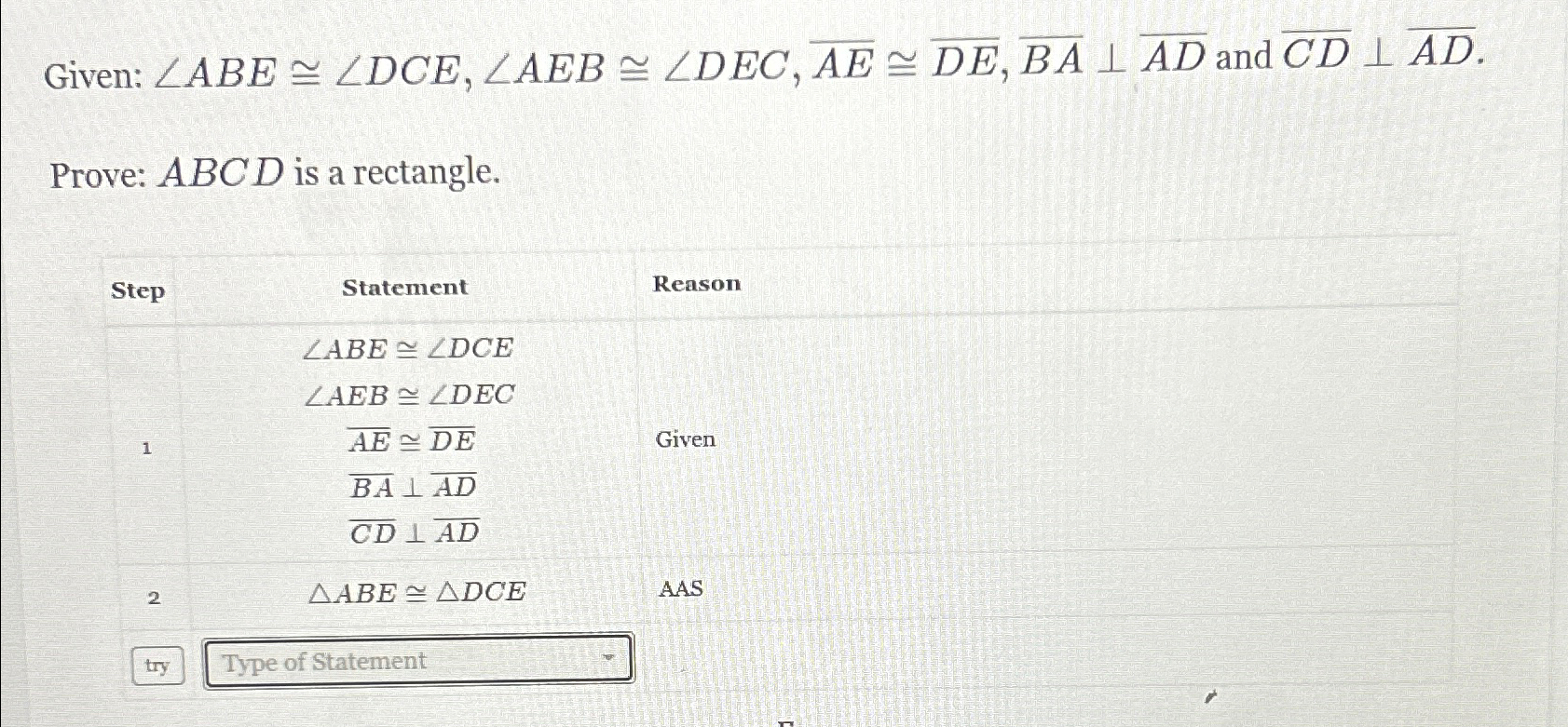 Given: |)??bar (AD) ﻿and |)??bar (AD).Prove: ABCD is | Chegg.com