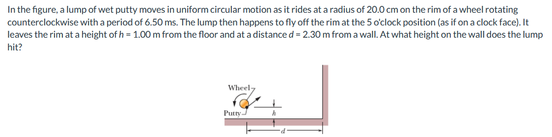 Solved In the figure, a lump of wet putty moves in uniform | Chegg.com