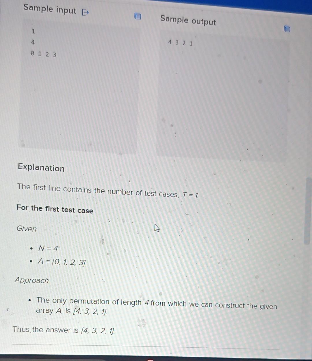Solved You have a permutation of lenigth N. She constructs | Chegg.com