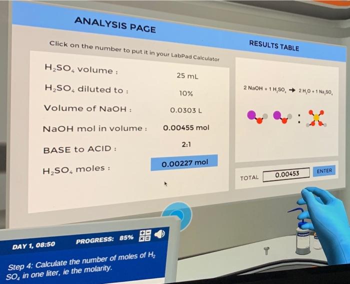 Solved ANALYSIS PAGE Click on the number to put it in your | Chegg.com