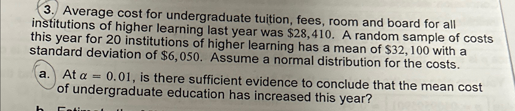 Solved Average cost for undergraduate tuition, fees, room | Chegg.com