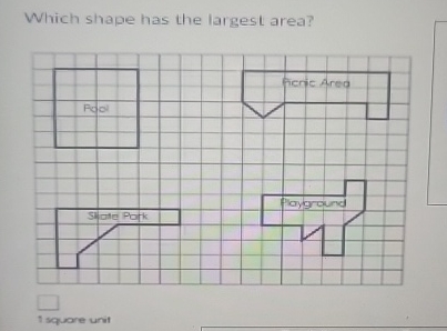 Solved Which shape has the largest area? I square unit | Chegg.com