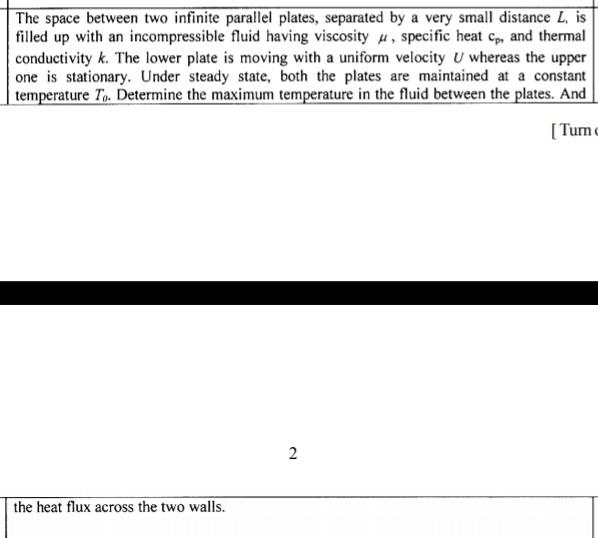 Solved The space between two infinite parallel plates, | Chegg.com