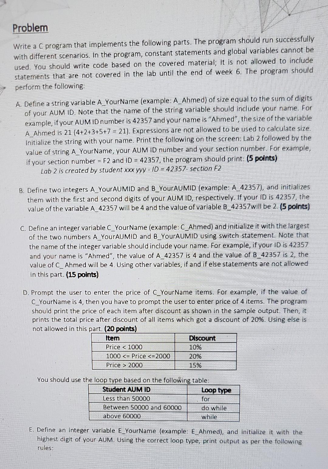 Solved Problem Write a C program that implements the | Chegg.com