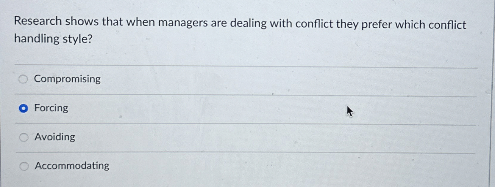Solved Research shows that when managers are dealing with | Chegg.com