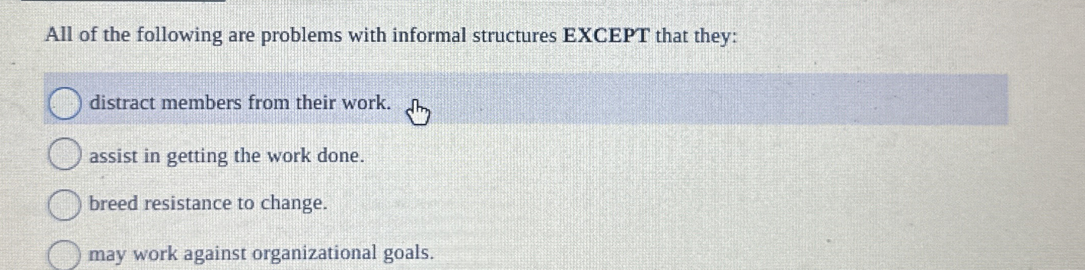 Solved All of the following are problems with informal | Chegg.com