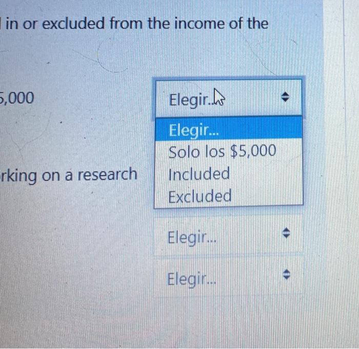 Solved Indicate whether each item below would be included in | Chegg.com