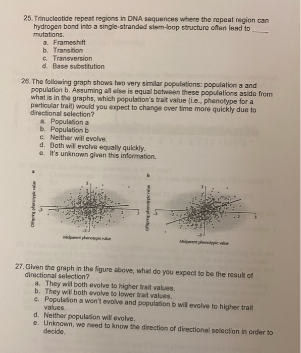 Solved 25. Trinucleotide repeat regions in DNA sequences | Chegg.com