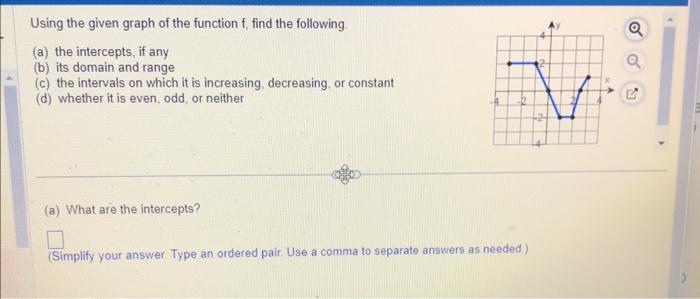Solved Use the graph to determine (a) open intervals on | Chegg.com
