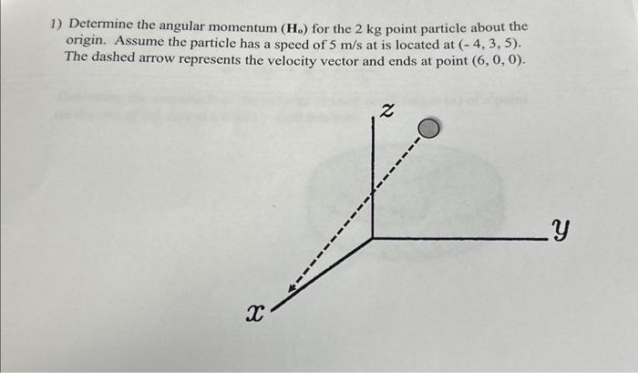 Solved 1 Determine The Angular Momentum H0 For The 2 Kg