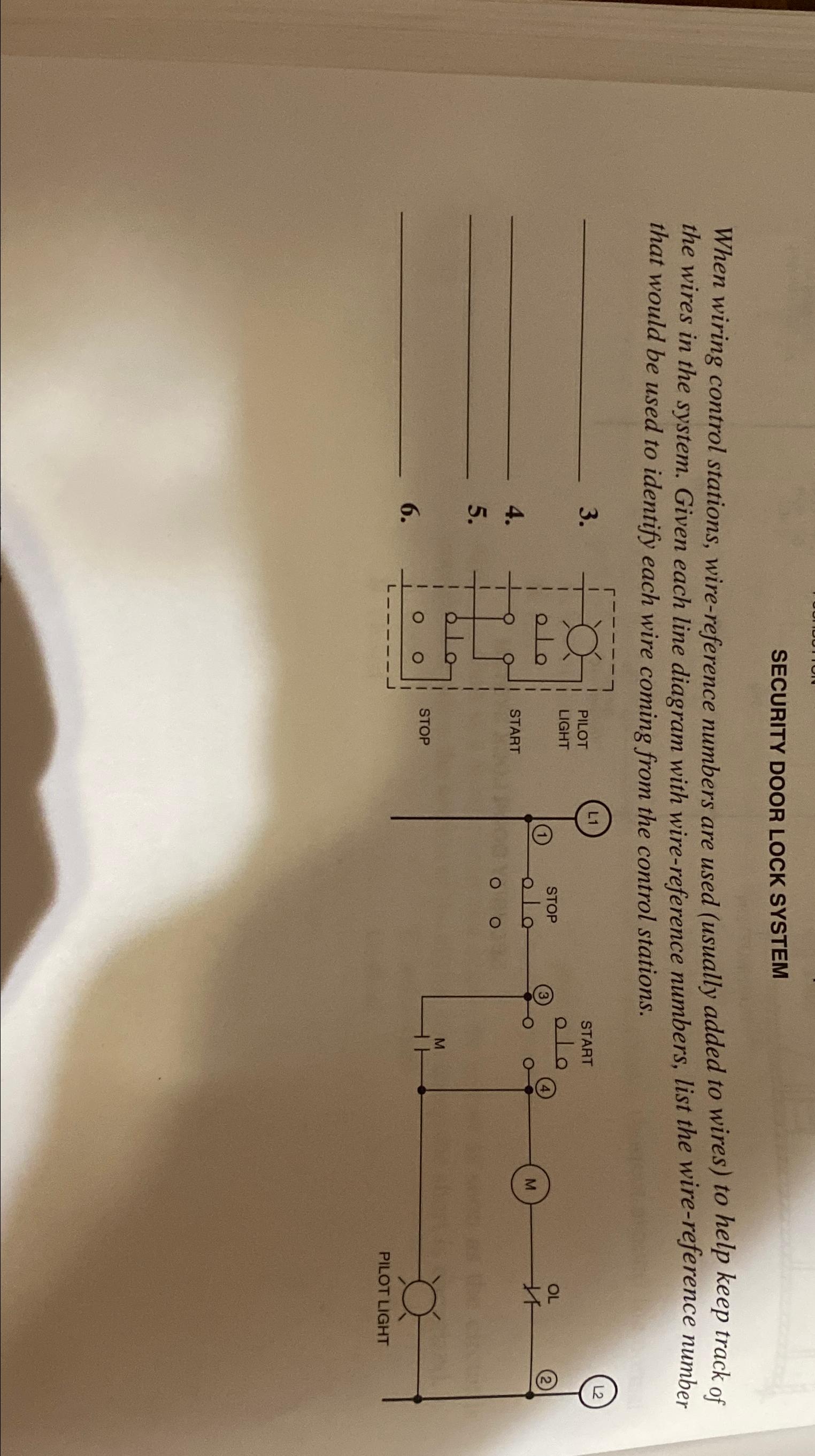 Solved SECURITY DOOR LOCK SYSTEMWhen wiring control | Chegg.com